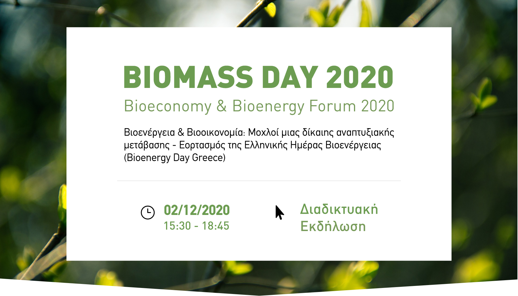 BIOMASS DAY 2020 | Bioeconomy & Bioenergy Forum 2020 - BIOENERGY NEWS